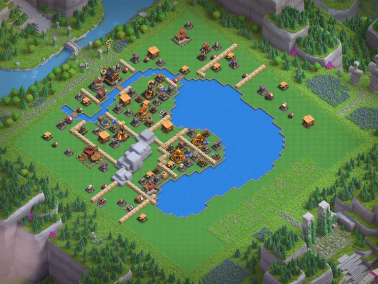 Best Balloon Lagoon Level 5 Layout - Clash of Clans Capital District ...